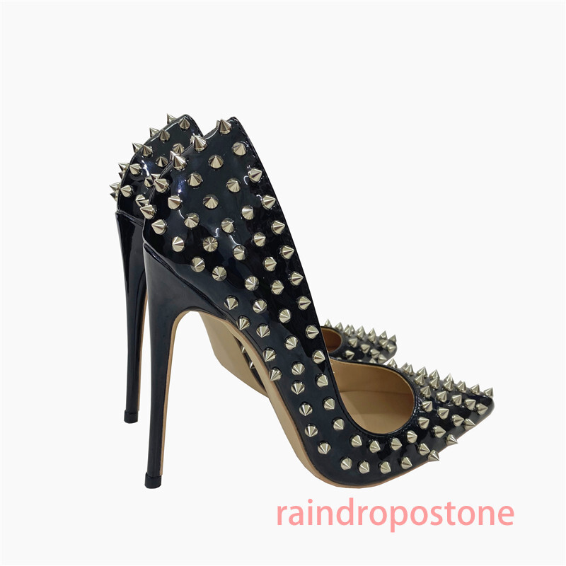 Womens Riveted Stiletto High Heels Pointed Toes Summer Shoes Sandals ...