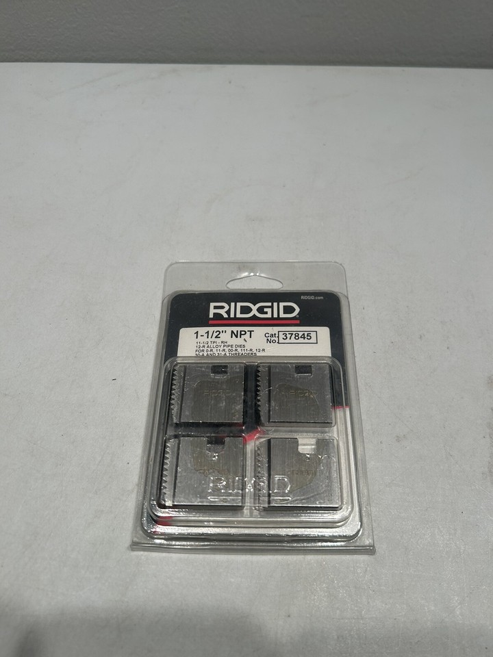 Ridgid 37845 1 1/2" NPT Alloy RH 11-1/2 TPI Pipe Threader Dies (BN411 ...