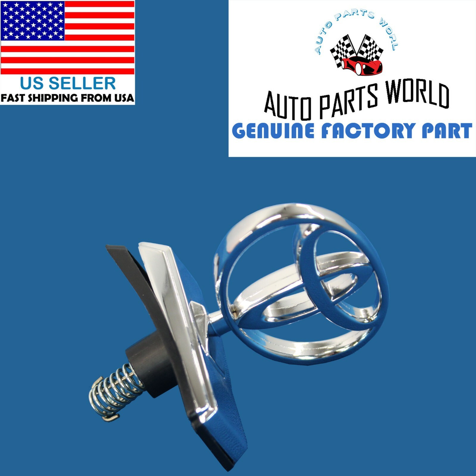 GENUINE OEM TOYOTA LAND CRUISER 70 FJ70 CHROME FRONT HOOD EMBLEM 75303 ...