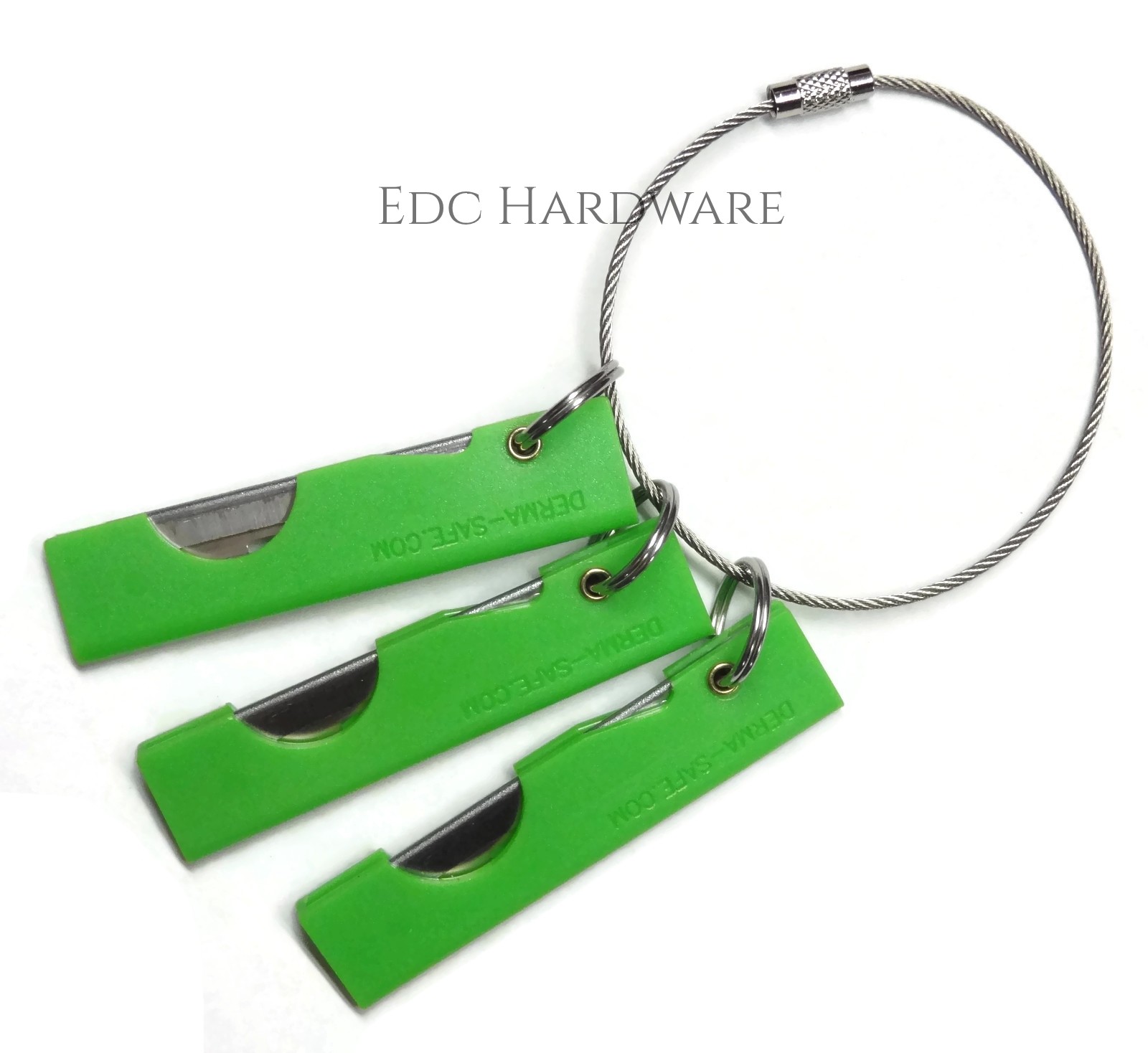 Derma-Safe 3 Pack with Cable Ring, EDC Razor Knife SERE Survival Kit ...