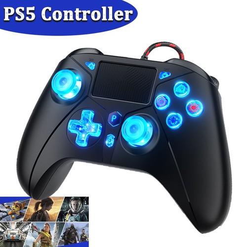 🔥Wired🔥 For Sony Playstation 5 PS5 DualSense Wired Black Controller w ...