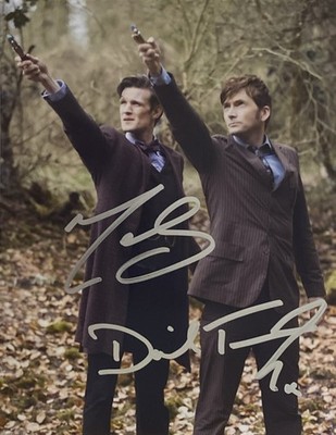 David Tennant Matt Smith Autographed Signed Doctor Who Day Of The ...