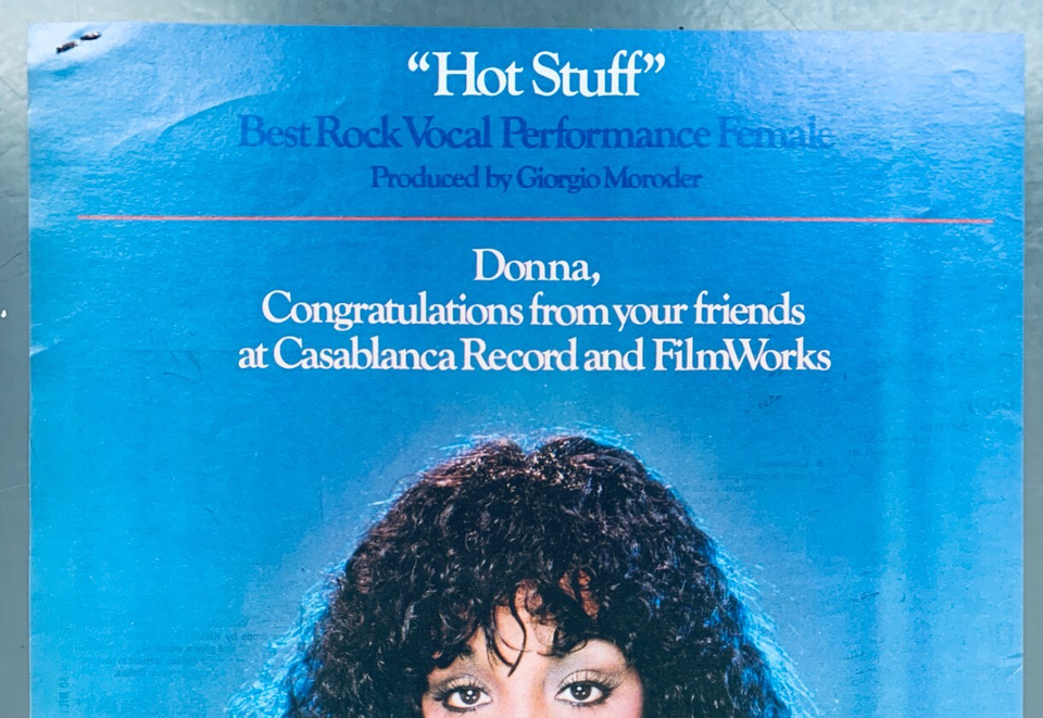 DONNA SUMMER 1977 POSTER ADVERT ONCE UPON TIME Casablanca GIORGIO ...