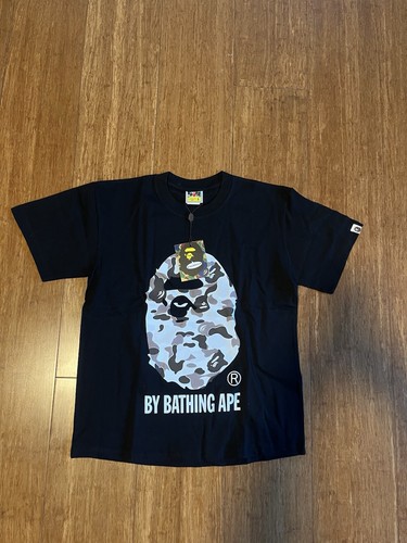 A Bathing Ape Bape Shirt Mens Small Camo Big Head Heather Black & White ...