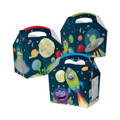 Alien Party Food Boxes Childrens Space Birthday Gift Kids Lunch Meal ...
