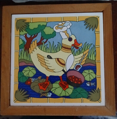 Gailstyn Sutton Trivet Tile Duck in the Lake Cooking | eBay