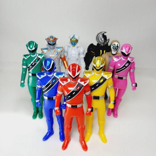 Toei Power Rangers Kiramager Soft Vynil Figure Set of 9 11cm Used 2020 ...