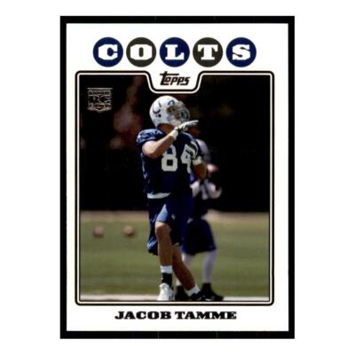 2008 Topps #385 Jacob Tamme Rookie Indianapolis Colts Football Card | eBay