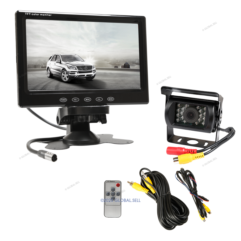 Reversing Camera & Monitor with 2 Video Channel for Truck Caravan Vans ...