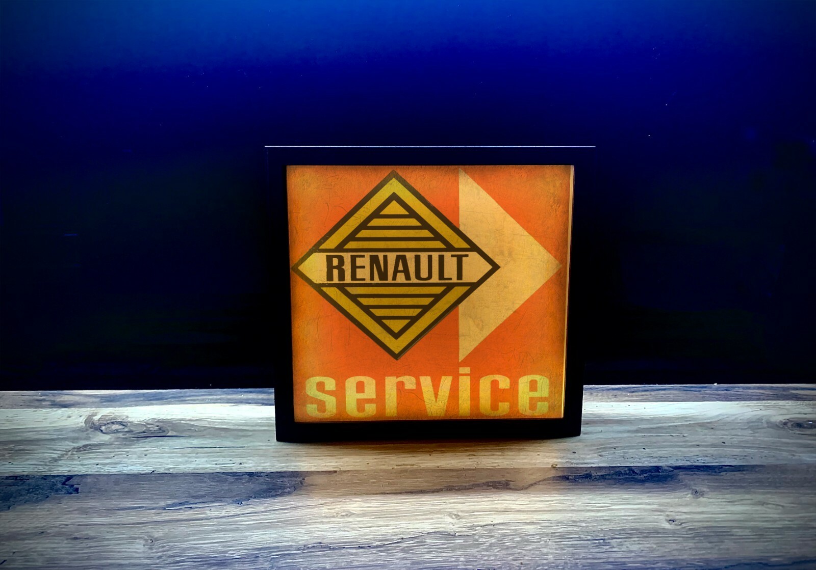 RENAULT SERVICE LED ILLUMINATED LIGHT BOX SIGN GARAGE VINTAGE RETRO | eBay