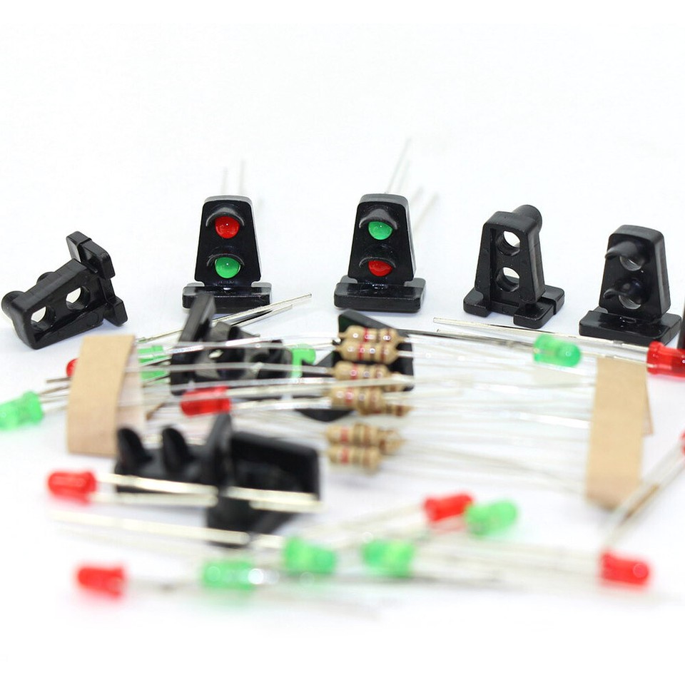 JTD21 10 sets Target Faces With LEDs Railway Dwarf signal HO OO Scale 2 ...