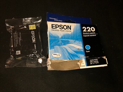 Epson 220 Cyan T220220 Ink Cartridge Genuine | eBay