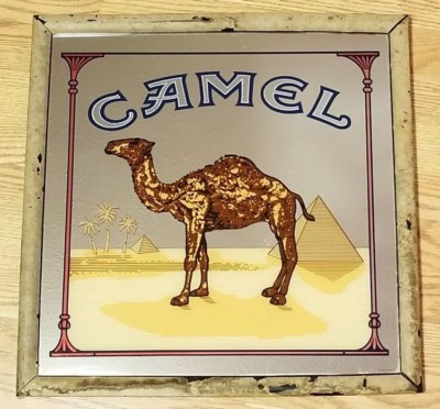 VINTAGE CAMEL CIGARETTE 1992 ADVERTISING MIRROR SIGN 19 1/2" x 19 1/2 ...
