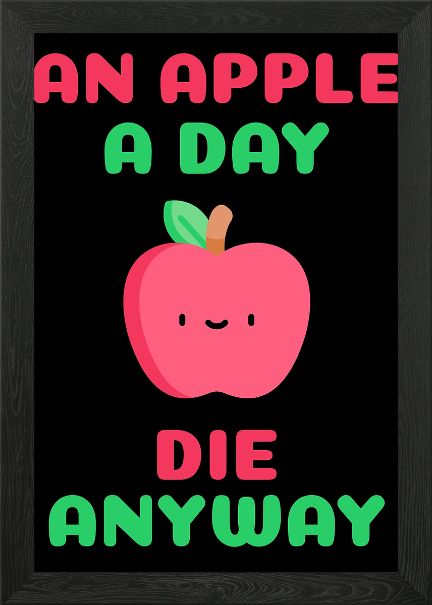 An Apple A Day Framed Wall Art Poster Canvas Print Picture | eBay UK