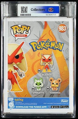 Blaziken Games Pokemon 983 Funko Pop! PSA 10 GEM MINT | eBay