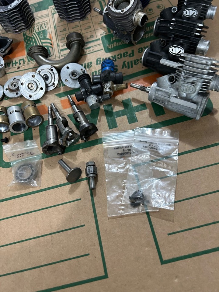 VINTAGE RC NITRO ENGINE PARTS NITRO TRUCK,TRUGGY,BUGGY ENGINE PARTS LOT ...