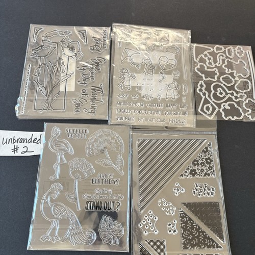 Unbranded #2 LOT of 4 Various Themes Sets Clear Stamps Dies LOT *READ ...