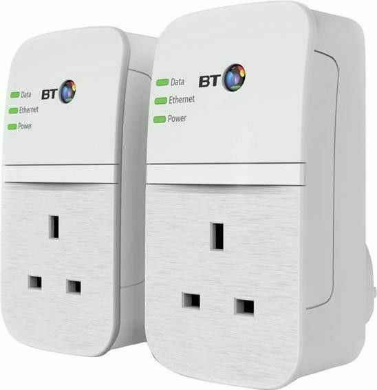 BT Flex 600 084285 Broadband Extender Kit with Wired AV600 Powerline ...