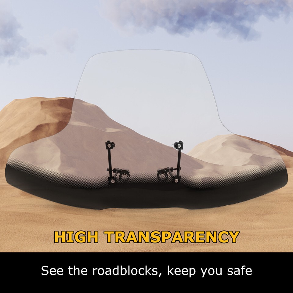 2-Tone Utility Windshield For Honda FourTrax Rancher Foreman Yamaha ...