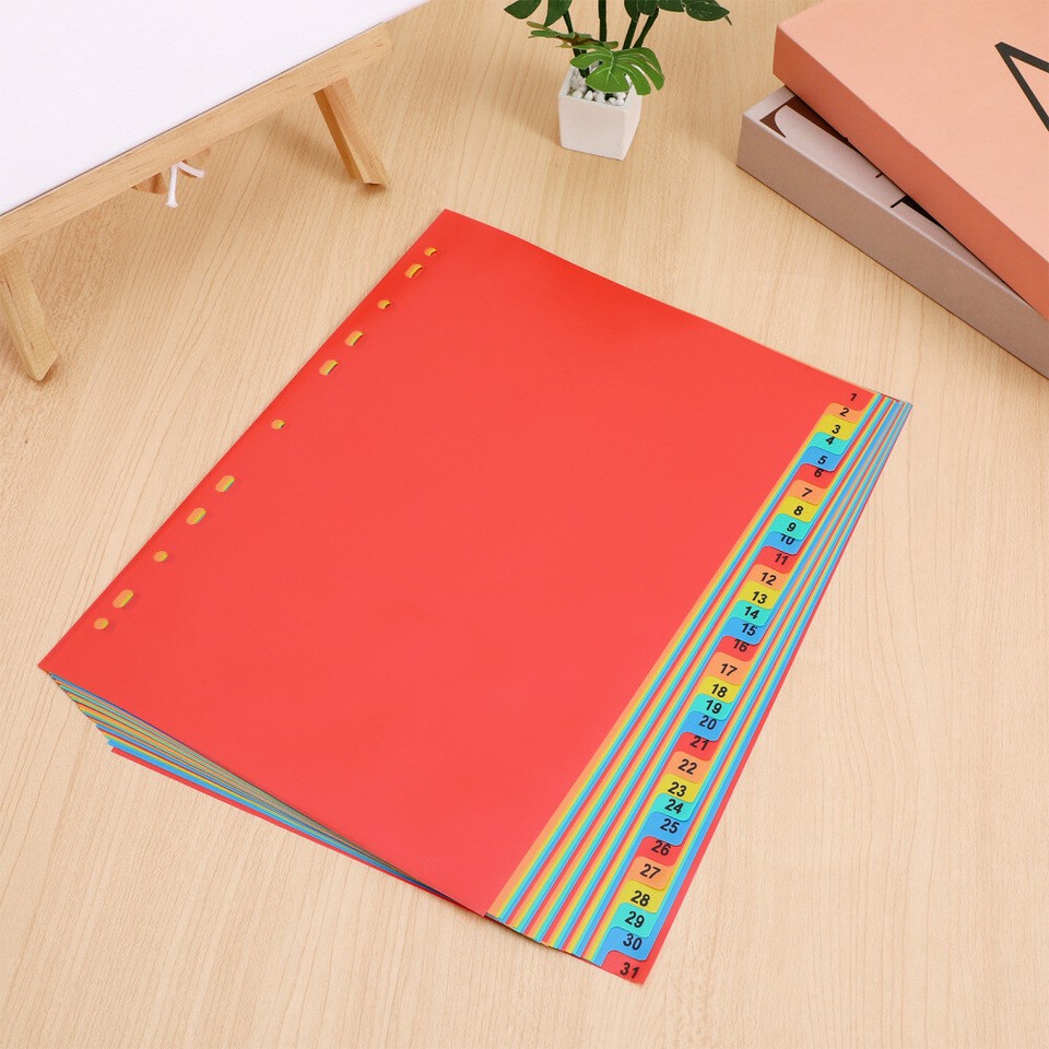 A4 Index Divider Office Folder Dividers with Tabs File Separators | eBay UK