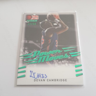 2022 Pro Set Power Devan Cambridge Power Move Autograph Card #ed/50 ...