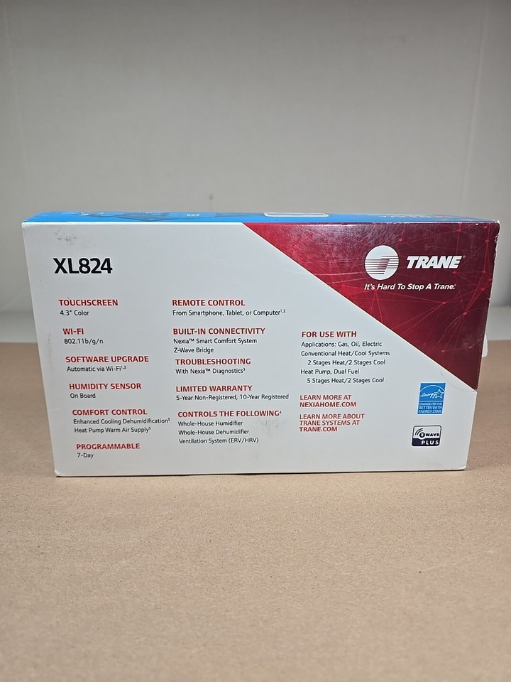 NEW Trane XL824 Connected Control Programmable Wi-Fi Thermostat ...