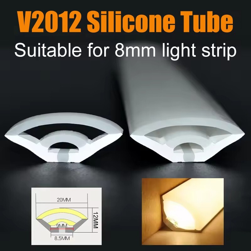 V-Shape Silicone Tube Flexible Waterproof Channel System for LED Strip ...