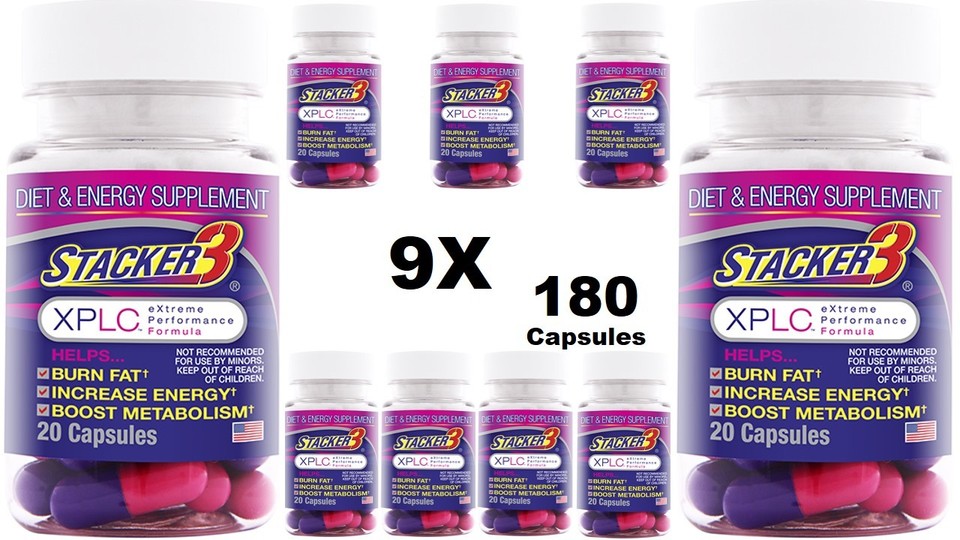 Stacker 3 XPLC Herbal Dietary Supplement Fresh Lot 20ct/Bottle (Lot of ...