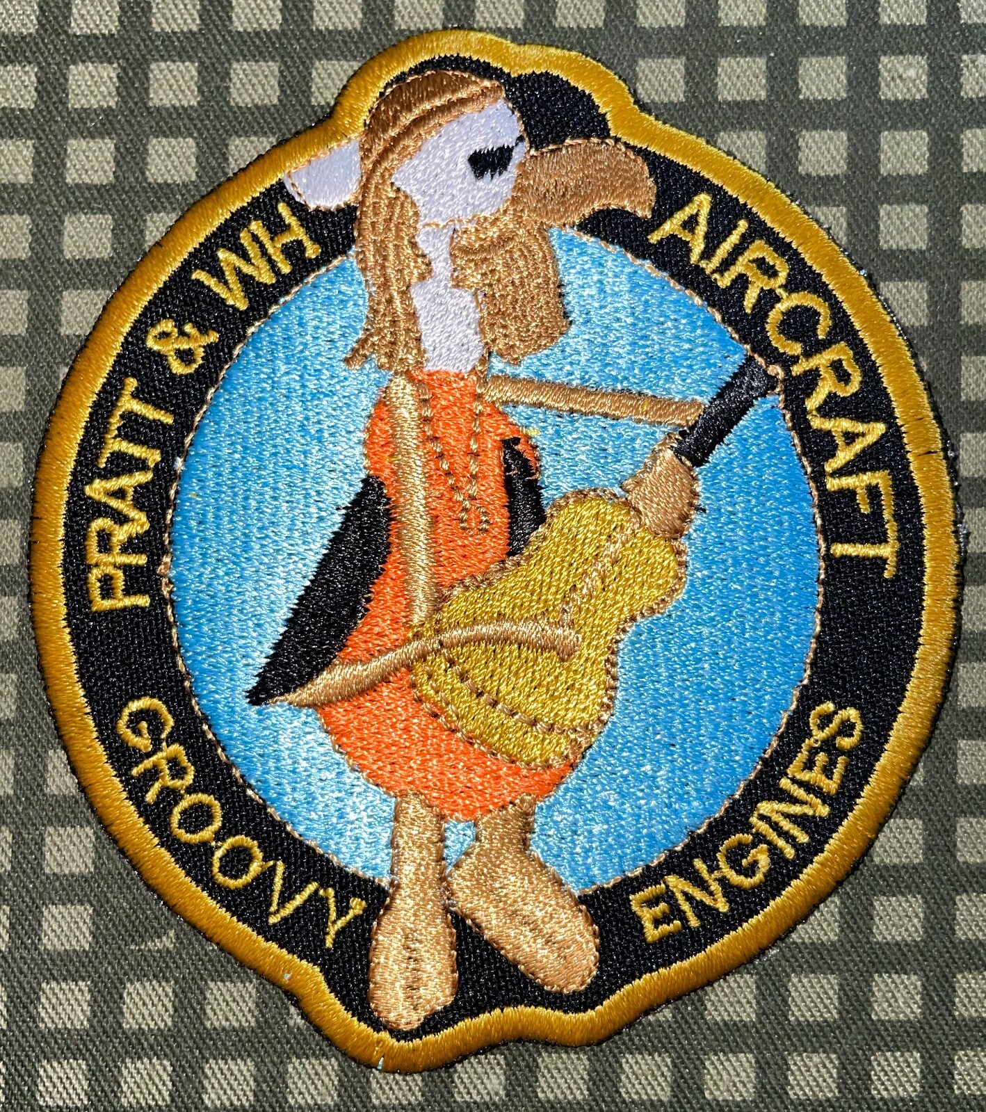 USAF Pratt & Whitney Aircraft Groovy Engines Patch Hook & Iron-On Repro ...
