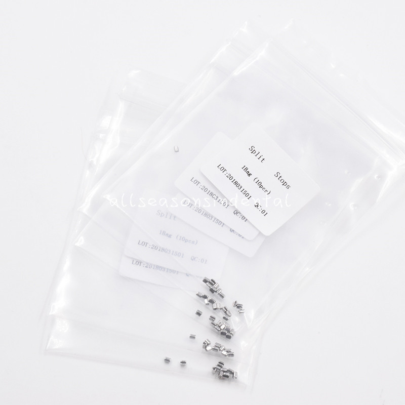 100 Pcs Dental Orthodontic Crimpable Hook Split Sliding Stops Universal ...