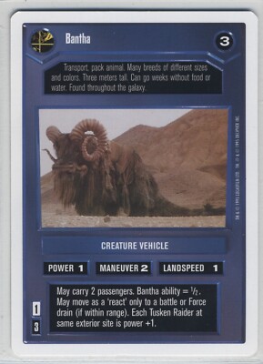 Star Wars CCG Bantha Premiere WB White Decipher Free Shipping! | eBay
