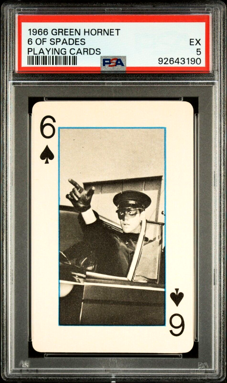 PSA 5 Excellent Graded Bruce Lee KATO 1966 Green Hornet 6 Of Spades ...