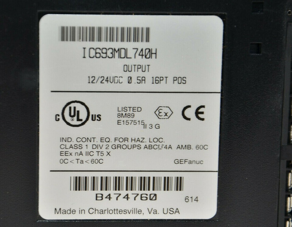 IC693MDL740H General Electric 12/24VDC 16PT Output 9030 Series --SA | eBay