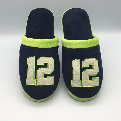 Seattle Seahawks Slides Comfy Slippers NFL Seahawks 12th Man Men’s M 9 ...