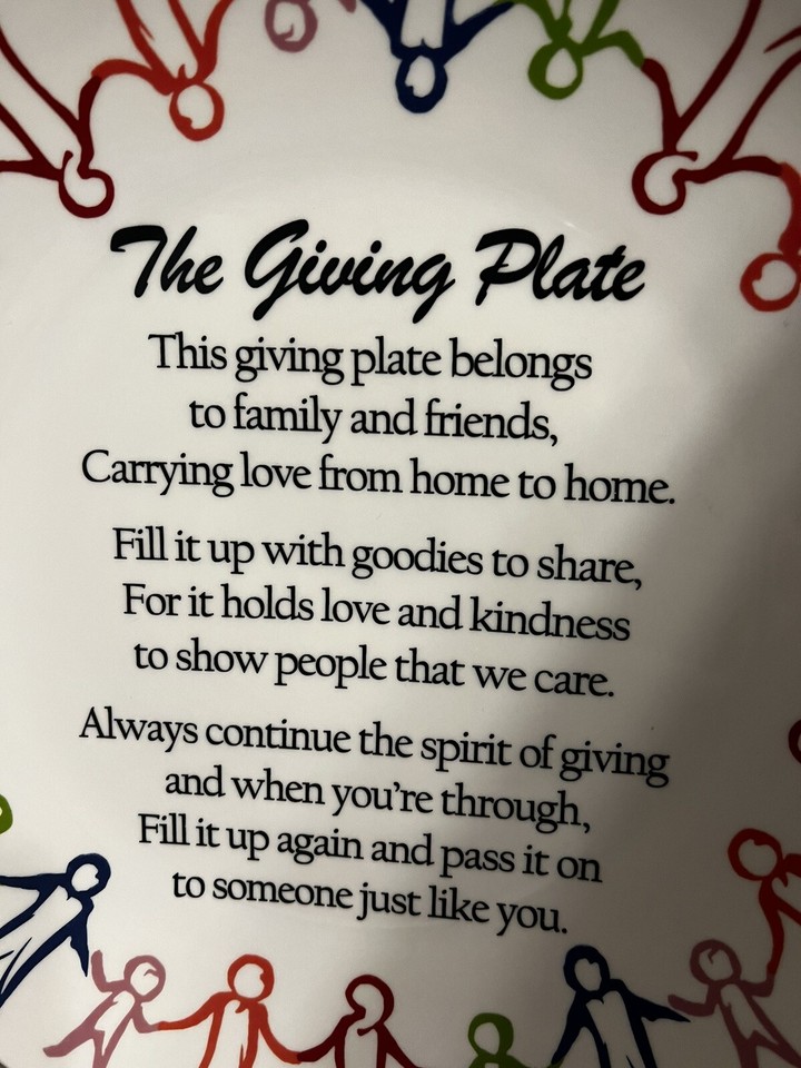 circle of friends giving plate | eBay