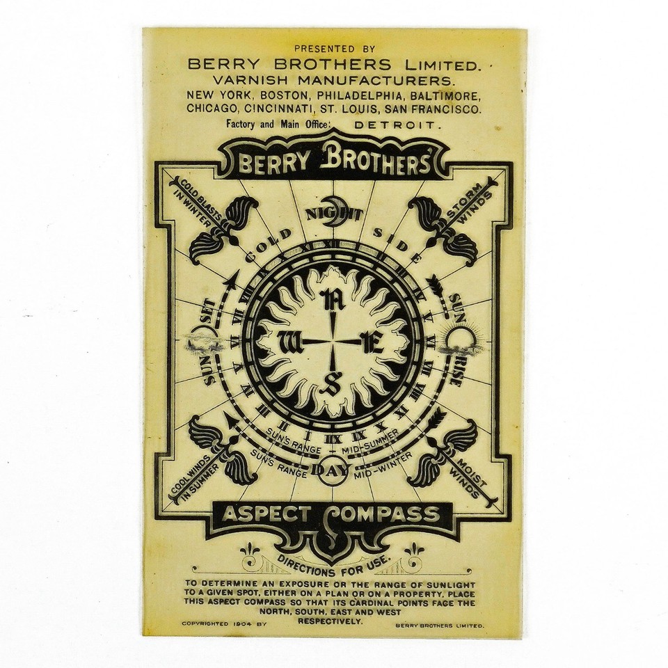 Antique Berry Brothers Varnishes Advertising Give Away Celluloid Aspect ...