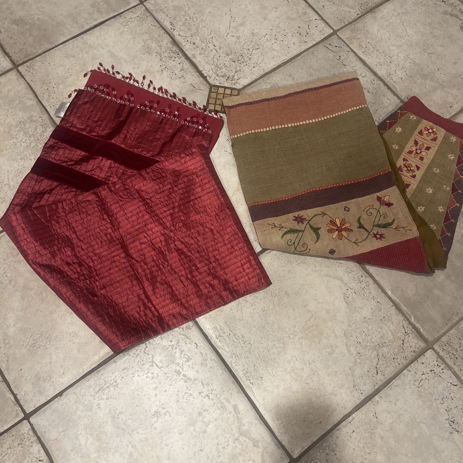 Pier 1 Imports Multicolor Jute Patch Table Runner-14x72-Red, Green ...