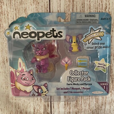 Neopets Collector Figure Pack Series 1- Faerie Wocky and Mazzew Jakks ...