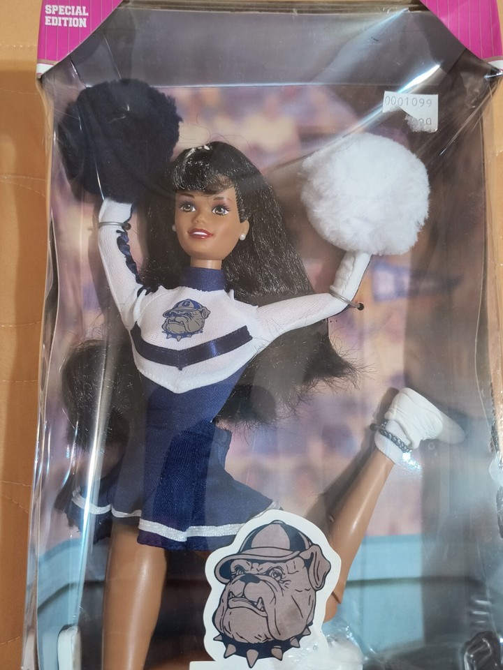 University Barbie Black Doll Georgetown Cheerleader Special Edition ...