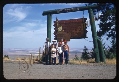 Idaho Camas Prairie Sign People Family 1950s 35mm Slide Red Border ...
