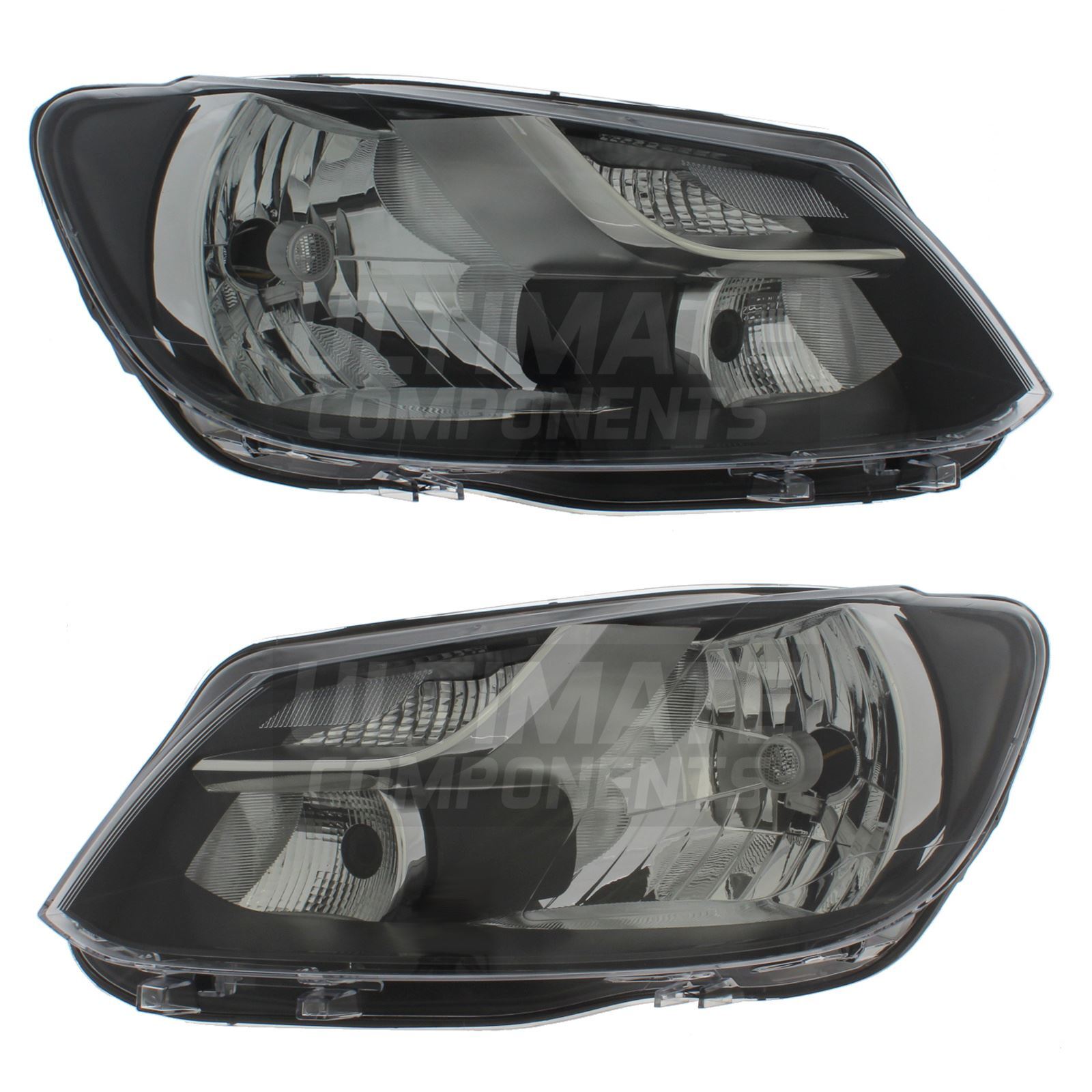 VW Caddy Headlights Mk3 Van 2010-2015 H4 Bulb Type Headlamps 1 Pair ...