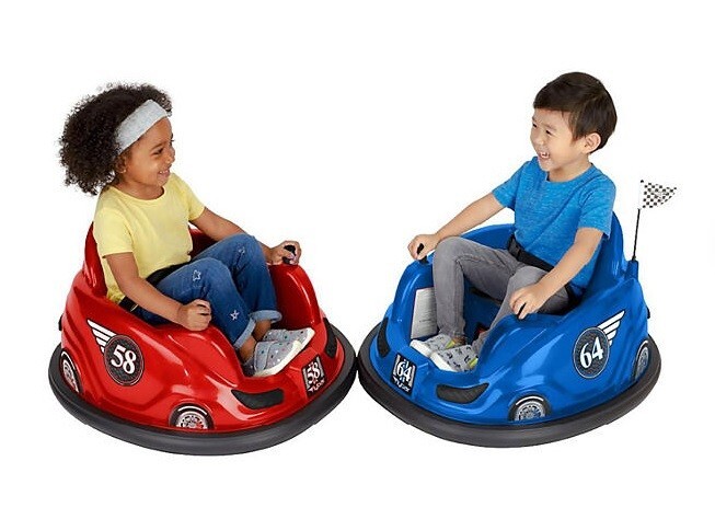 Flybar 6Volt Battery Powered Electric Bumper Cars Red/Blue 2 Pack ...