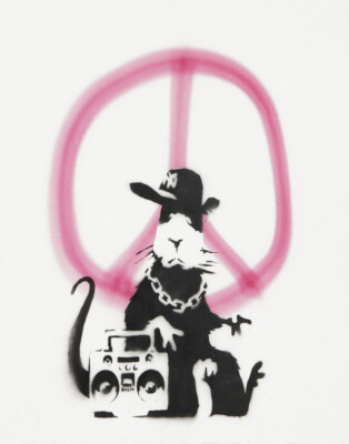Banksy Gangsta Rat Peace Sign Canvas Print 16 x 20 | eBay