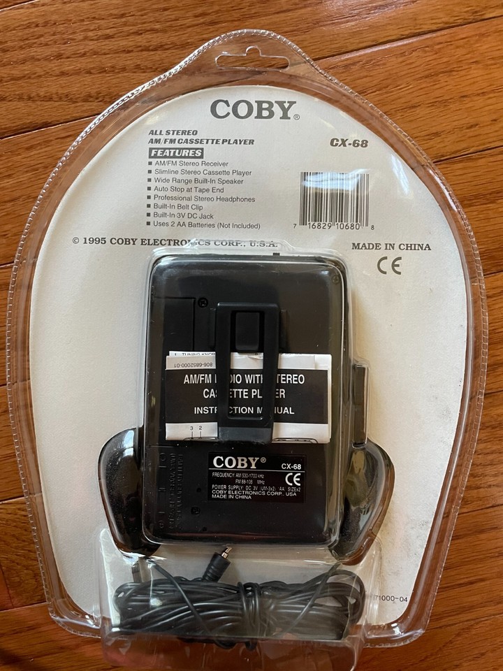 Coby Stereo Walkman Portable Cassette Player CX-68 With Headphones New ...