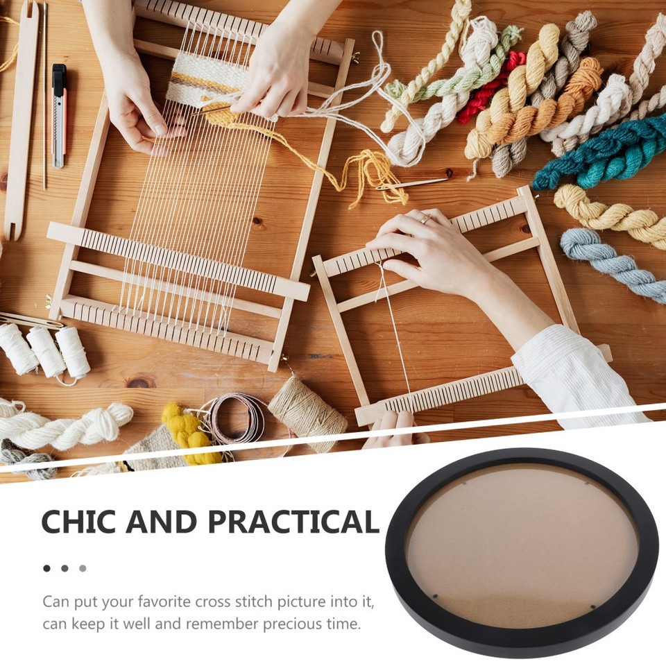 Embroidery Display Frame Circle Round Picture Frame Wall Picture Frame ...