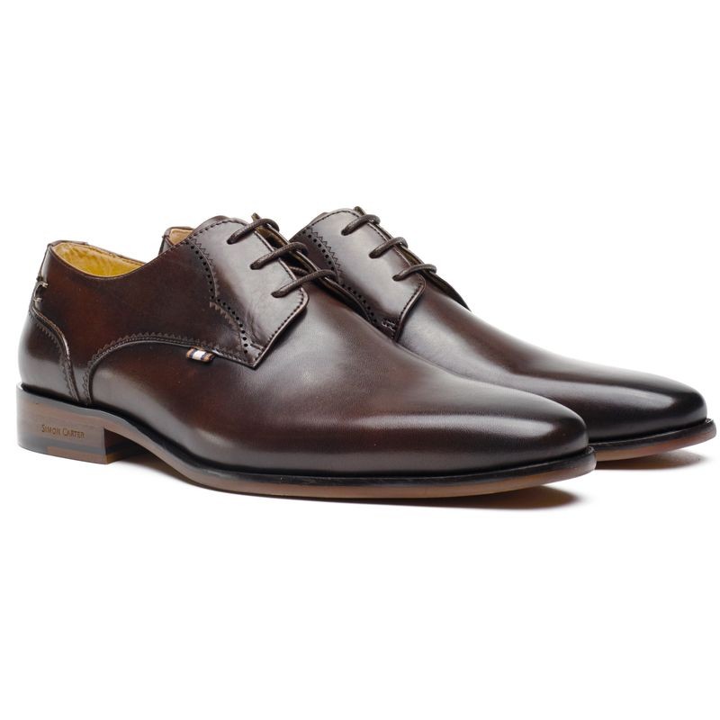 Simon Carter Mens Basset Lace-Up Shoes Brown | eBay UK