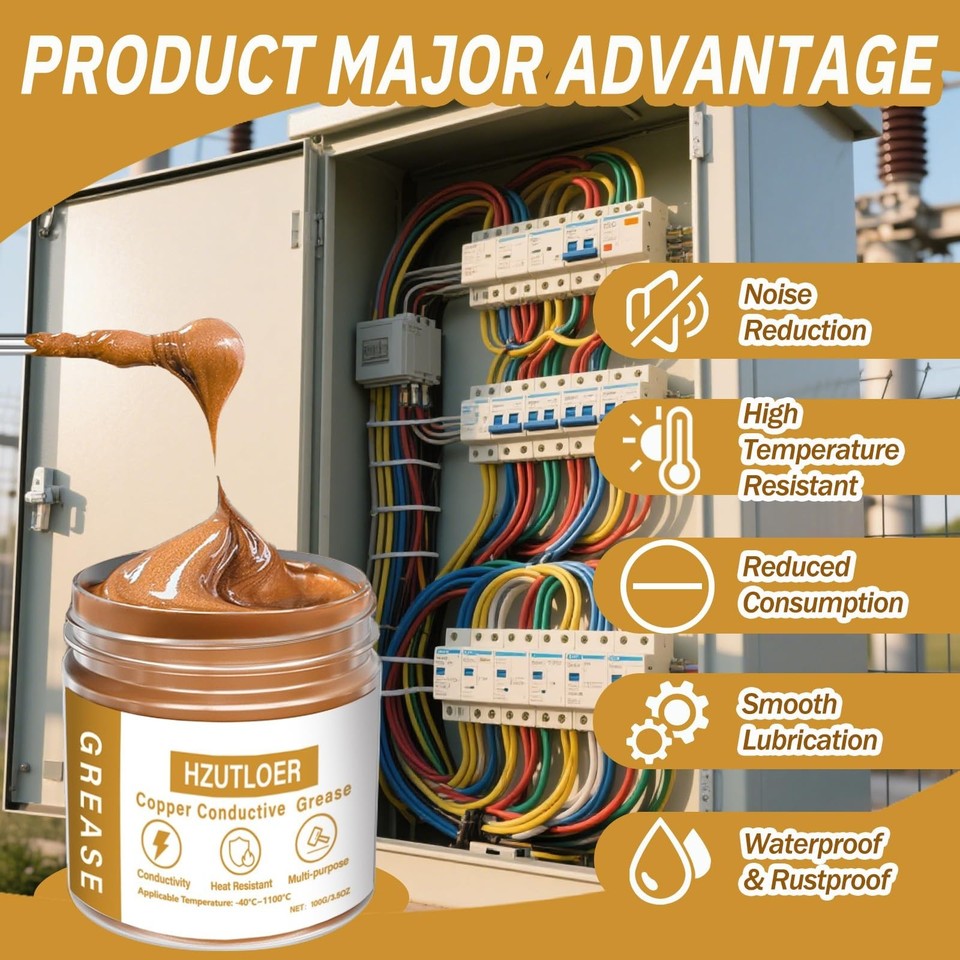 100g Copper Conductive Paste Grease Anti Arcing for Car and Electrical ...