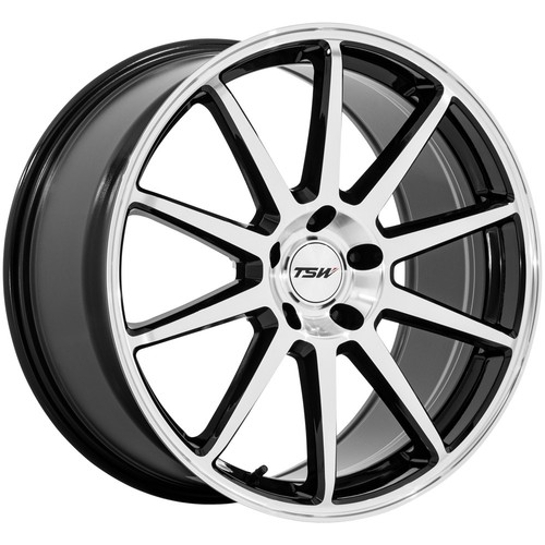 TSW TW004 Canard 19x8.5 5x112 +42mm Black/Machined Wheel Rim 19" Inch ...