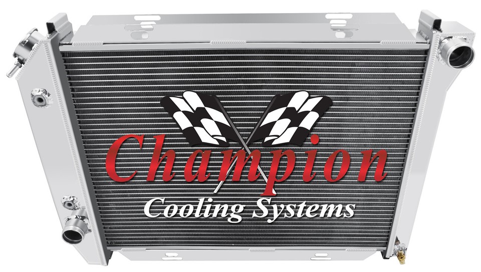 RS Champion 4 Row Radiator W/ 2 10" Fans for 1968 Ford Country Sedan V8 ...