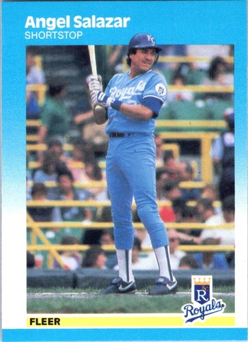 1987 FLEER ANGEL SALAZAR KANSAS CITY ROYALS #380 | eBay
